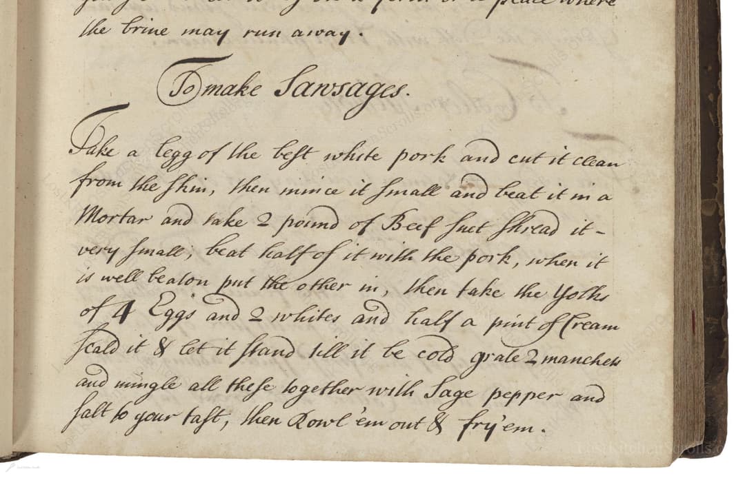 Renaissance Historical Recipes - Lost Kitchen Scrolls