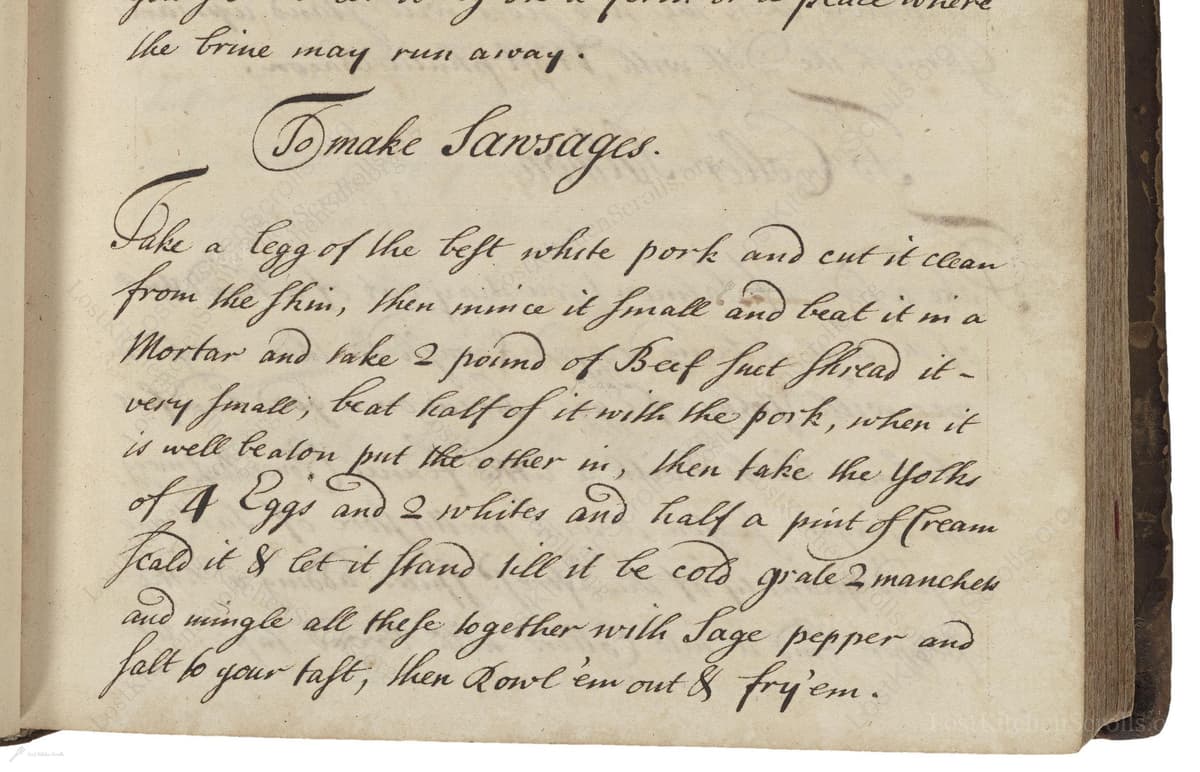 Renaissance Historical Recipes - Lost Kitchen Scrolls