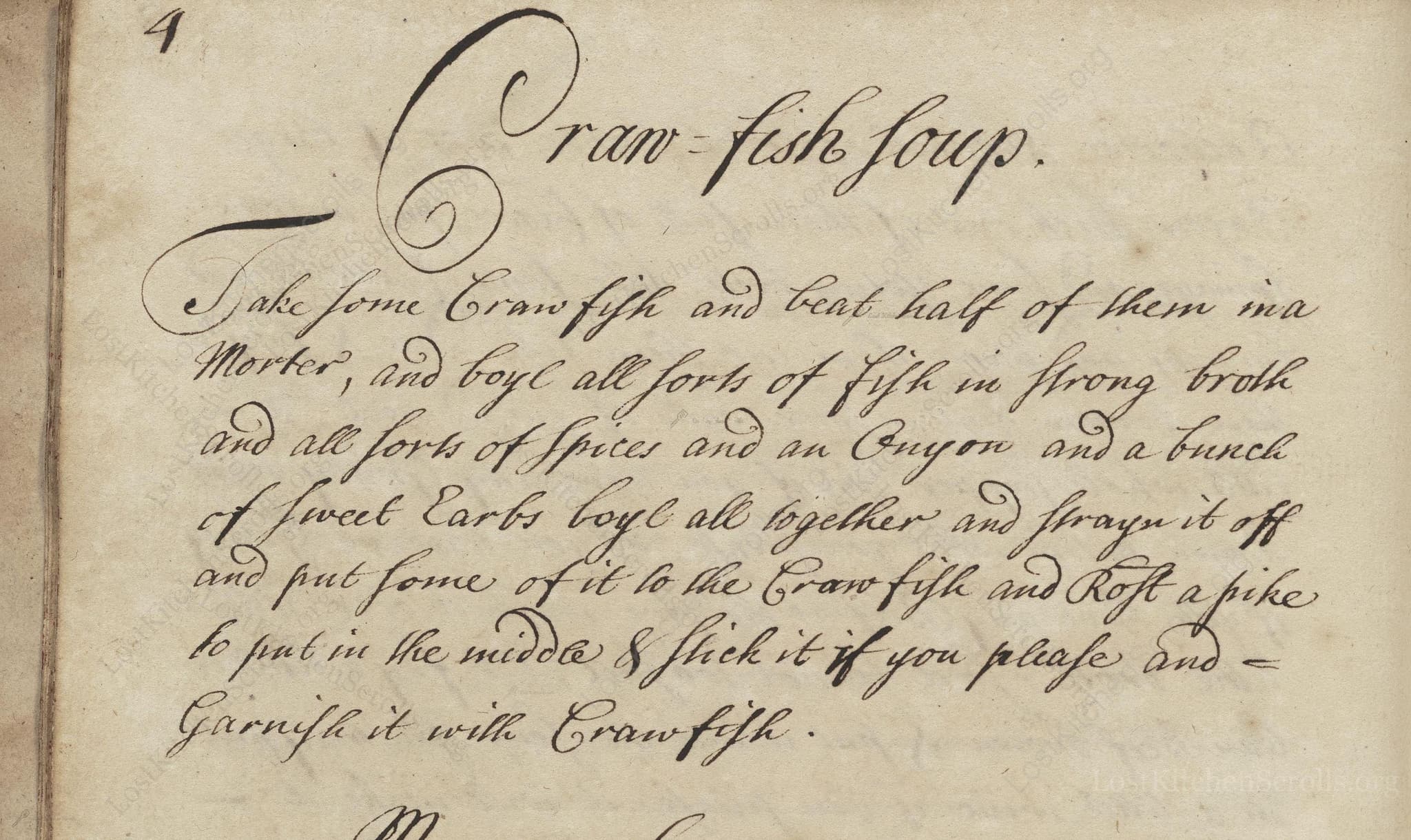 Renaissance Historical Recipes - Lost Kitchen Scrolls