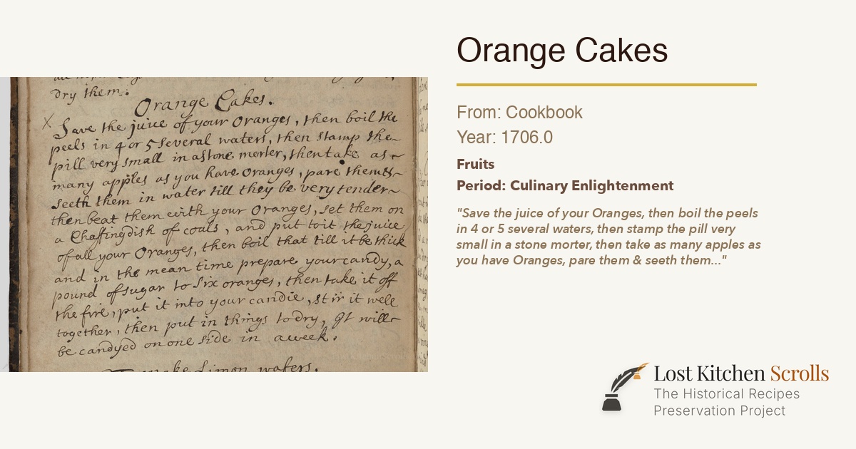 Orange Cakes - Cookbook (1706)